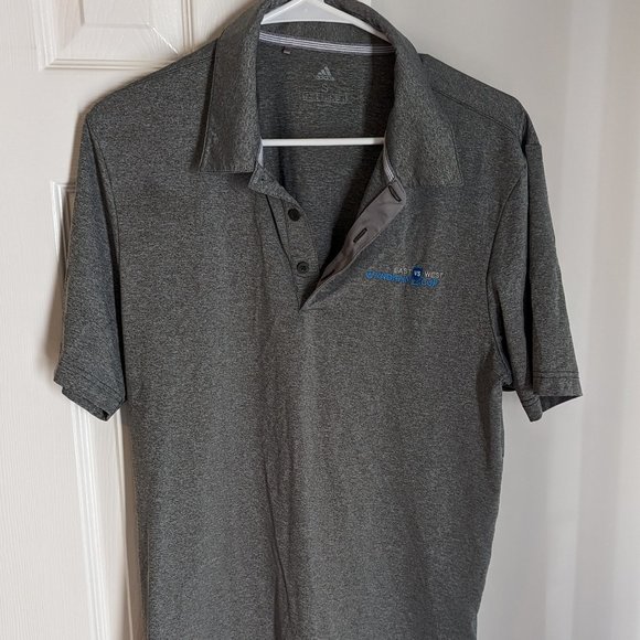 adidas | Shirts | Adidas Mens Small Polo Shirt Grey | Poshmark